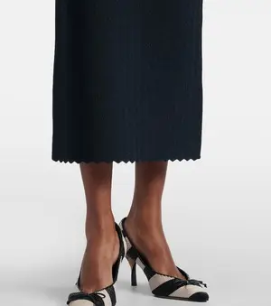 Jacquemus Knitted Midi Dress - Blue