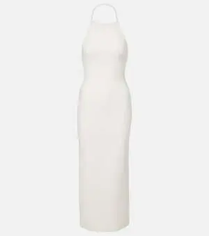 Jacquemus Tablier Knitted Midi Dress - White
