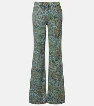 Etro Paisley Flared Jeans - Blue