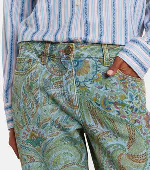 Etro Paisley Flared Jeans - Blue