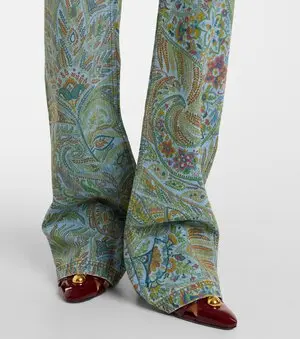 Etro Paisley Flared Jeans - Blue