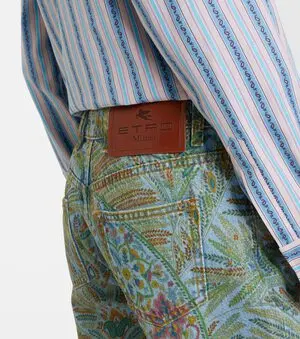Etro Paisley Flared Jeans - Blue