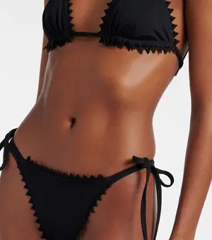 Jacquemus Picot Embroidered Bikini Bottom - Black