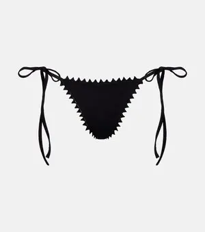 Jacquemus Picot Embroidered Bikini Bottom - Black