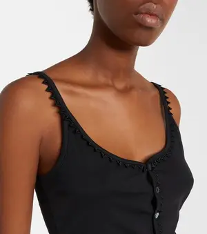 Jacquemus Clavela Cotton Tank Top - Black