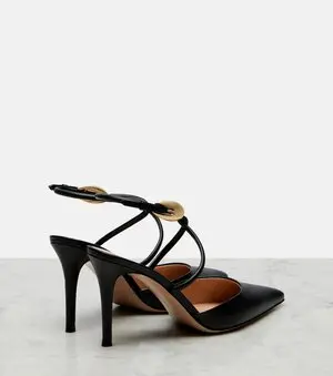 GIANVITO ROSSI Leather Slingback Pumps