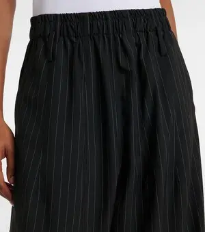 THE FRANKIE SHOP Oakdale Pinstripe Wide-leg Pants