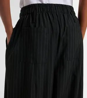 THE FRANKIE SHOP Oakdale Pinstripe Wide-leg Pants