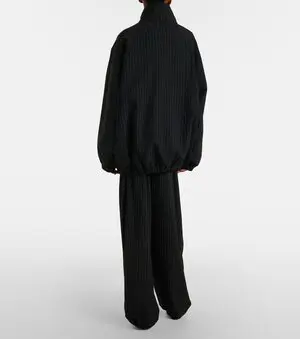 THE FRANKIE SHOP Oakdale Pinstripe Wide-leg Pants