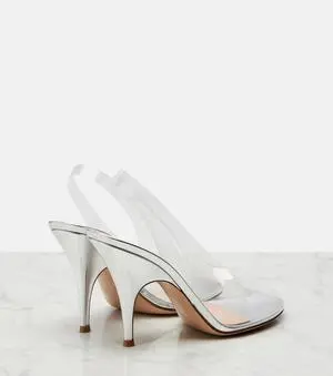 GIANVITO ROSSI Sophia Slingback Sandals - Silver