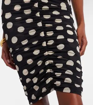 MONTCE Polka-dot Mesh Midi Skirt