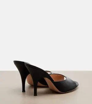 GIANVITO ROSSI Sofia Leather Mules - Black
