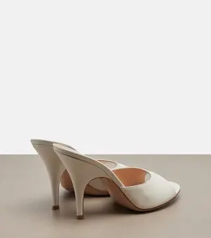 GIANVITO ROSSI Sofia Leather Mules - White