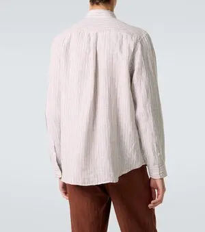 Frescobol Carioca Telles Striped Linen Shirt - Beige