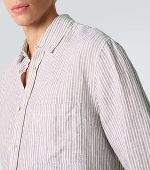 Frescobol Carioca Telles Striped Linen Shirt - Beige