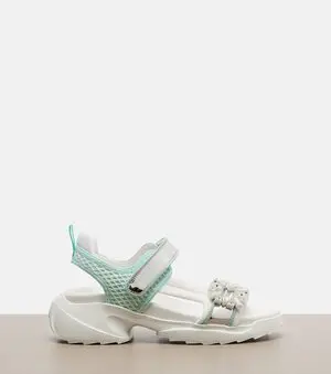 ROGER VIVIER Viv' Run Embellished Sandals - White