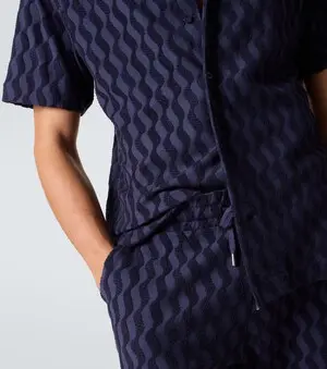 Frescobol Carioca Roberto Cotton-blend Terry Cuban Shirt