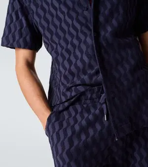 Frescobol Carioca Roberto Cotton-blend Terry Cuban Shirt