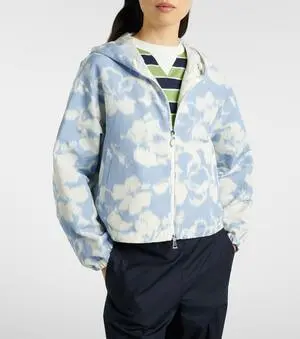 Moncler Floral Hooded Jacket - Blue
