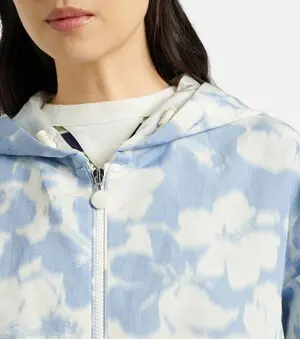 Moncler Floral Hooded Jacket - Blue