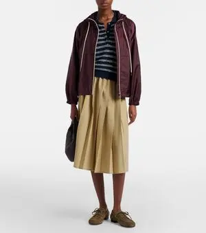 Moncler Logo Striped Cotton-blend Polo Sweater