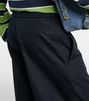 Moncler Cotton Wide-leg Trousers - Blue