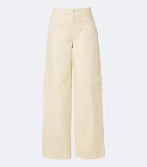Moncler Cotton Wide-leg Trousers - White