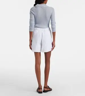 Moncler Broderie Anglaise Cotton Shorts