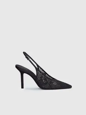 REFORMATION Pillar Slingback Heel - Black
