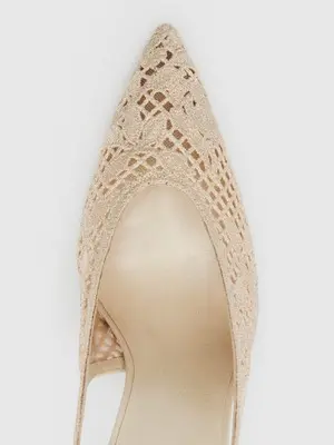 REFORMATION Pillar Slingback Heel - Ivory