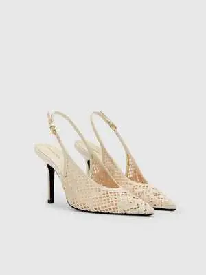 REFORMATION Pillar Slingback Heel - Ivory