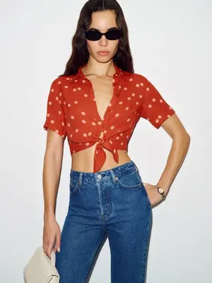Reformation Front Tie Tops