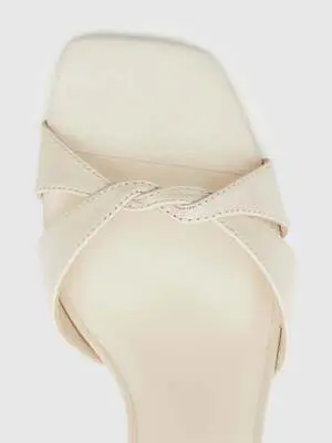 REFORMATION Margo Block Heeled Sandal - Ivory
