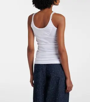 Jacquemus Clavela Cotton Tank Top - White