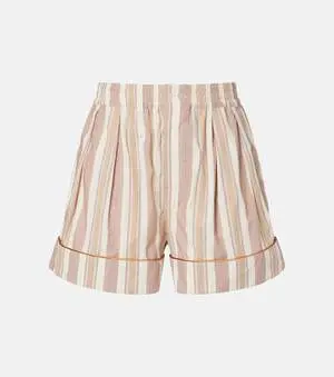 Saint Laurent Striped Cotton Shorts