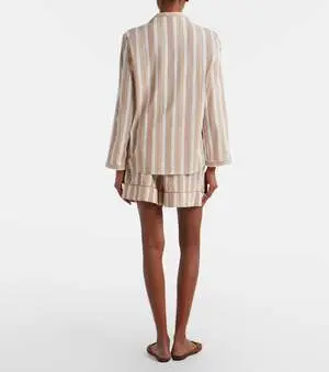 Saint Laurent Striped Cotton Shorts