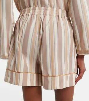 Saint Laurent Striped Cotton Shorts
