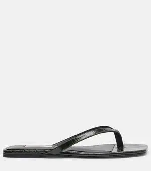 TOTEME Croc-effect Leather Thong Sandals