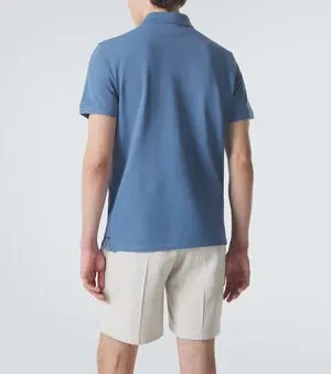 Moncler Logo Cotton Pique Polo Shirt