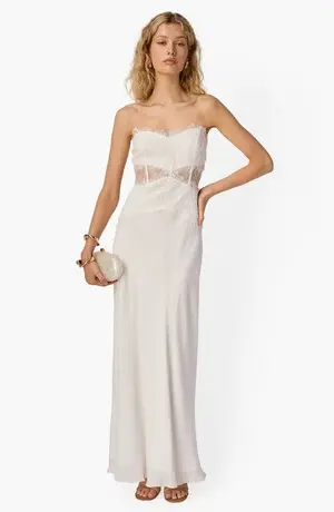 Cami Nyc Lucienne Strapless Gown - White