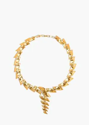 Khaite Leaf Chain Necklace - Gold