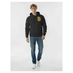 Champion San Diego Padres Reverse Weave Chenille Hoodie - Black