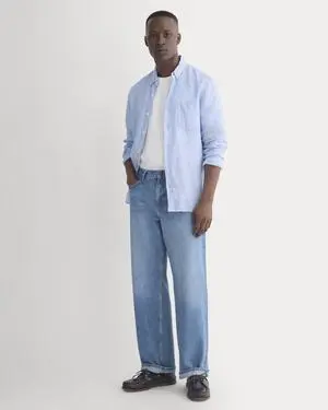 Everlane Relaxed Italian Selvedge Jeans - Medium Indigo