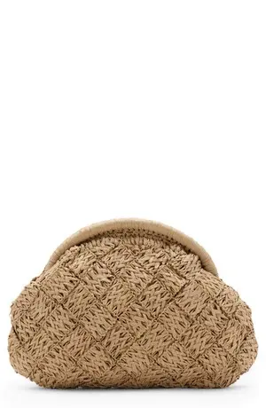 Mango Natural Fiber Frame Clutch