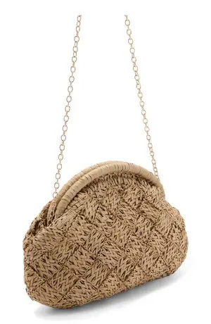 Mango Natural Fiber Frame Clutch