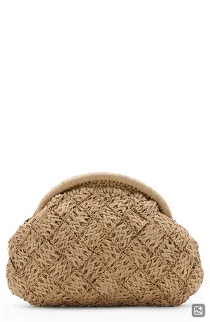 Mango Natural Fiber Frame Clutch