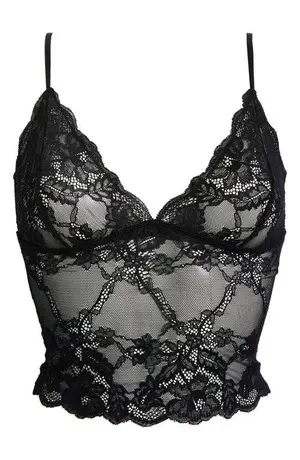 Honeydew Intimates Riot Lace Crop Camisole - Black