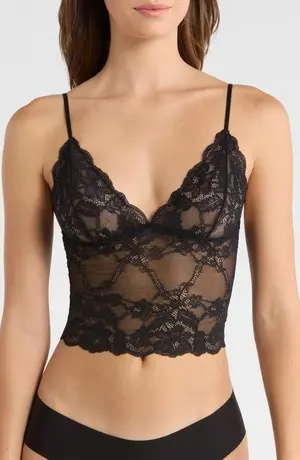 Honeydew Intimates Riot Lace Crop Camisole - Black
