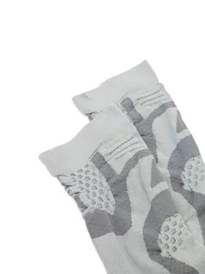 ROA Bones Logo Q-skin Technical Crew Socks - Grey