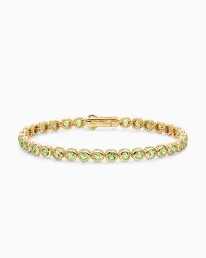 David Yurman Bezel Set Tennis Bracelet - Peridot